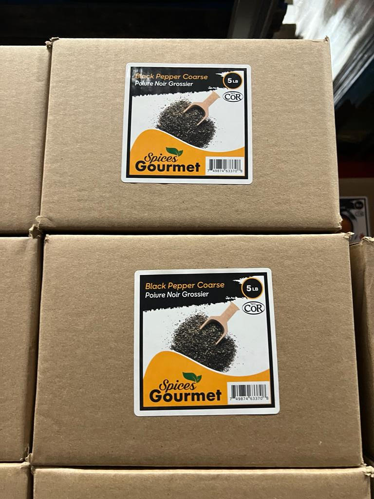 SPICES GOURMET BLACK PEPPER COARSE 5LB – Mia Food Service