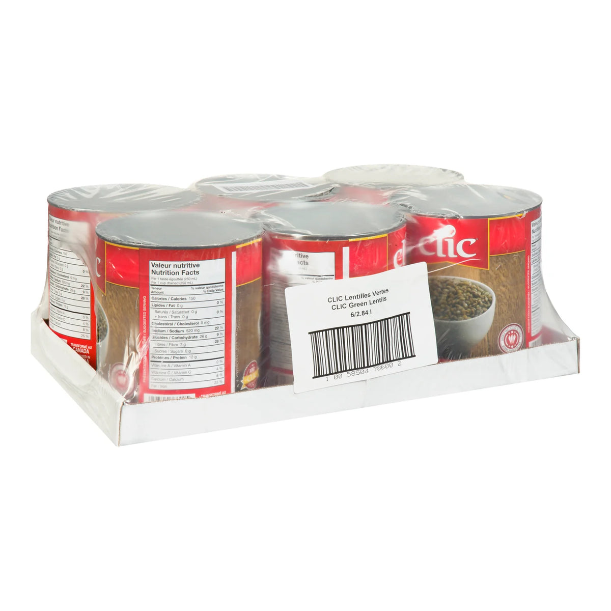 CLIC GREEN LENTILS 6X100OZ – Mia Food Service