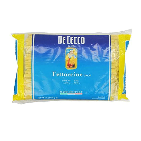 DECECCO FETTUCCINE #6 PASTA 5LB – Mia Food Service