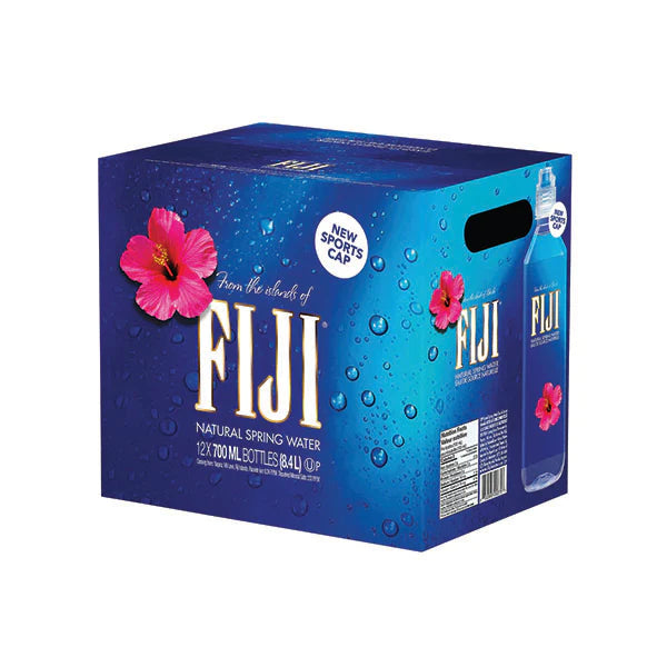 FIJI WATER PLASTIC SPORTS CAP 12X700ML – Mia Food Service