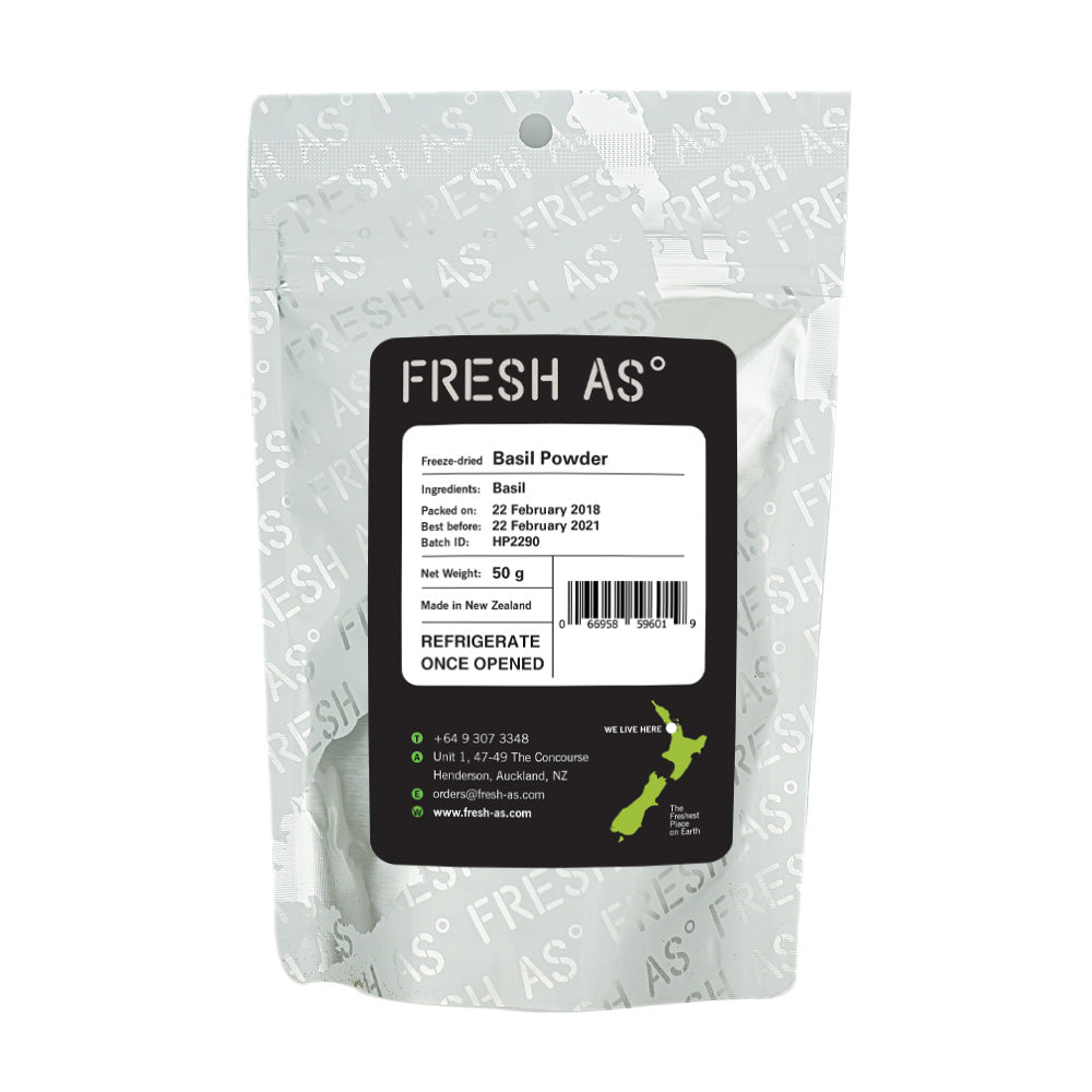 FRESH-AS FREEZE DRIED BASIL POWDER 50GR – Mia Food Service