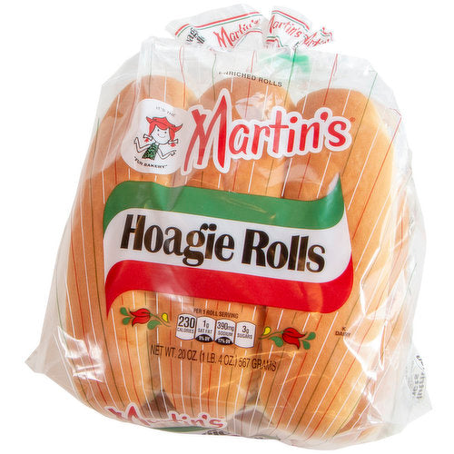 MARTINS HOAGIE BREAD ROLLS 6X567GR – Mia Food Service