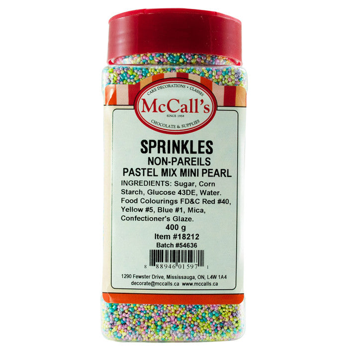 MCCALLS PASTEL MINI MIXED PEARL SPRINKLES NONPAREILS 400GR – Mia Food ...