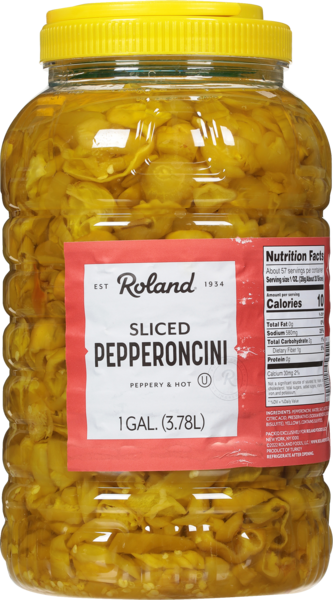 ROLAND SLICED PEPPERONCINI 3.78L – Mia Food Service
