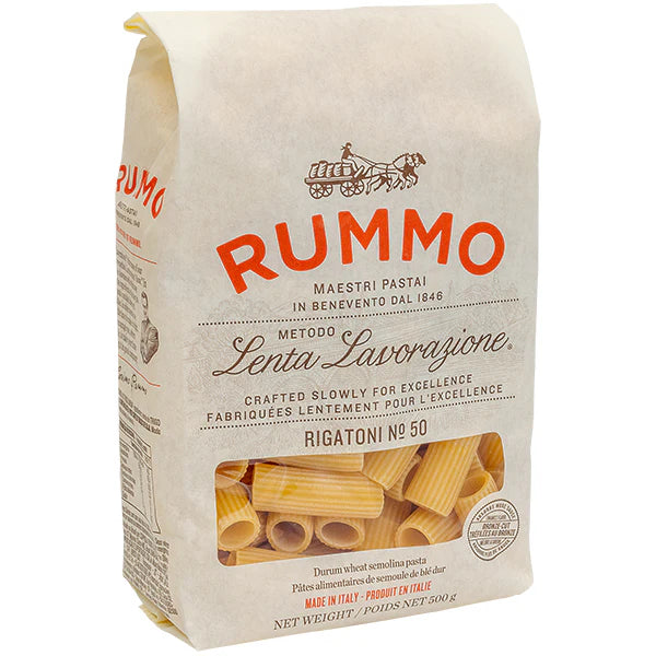 RUMMO RIGATONI #50 PASTA 16X500GR – Mia Food Service