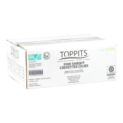 TOPPITS 16/20 BLACK TIGER SHRIMP TAIL ON 5X2LB – Mia Food Service