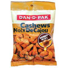 DAN D PAK HONEY ROASTED CASHEWS 92GR – Mia Food Service