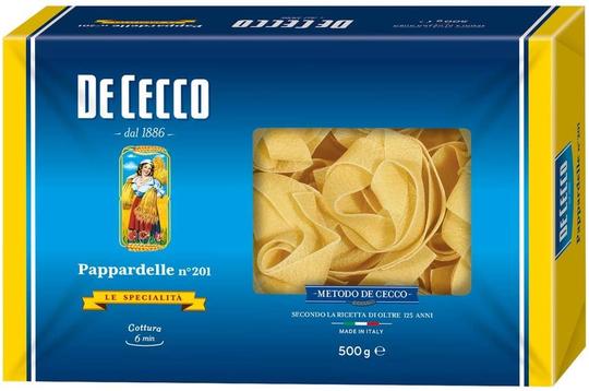 DECECCO PAPPARDELLE #201 PASTA 8X500GR – Mia Food Service