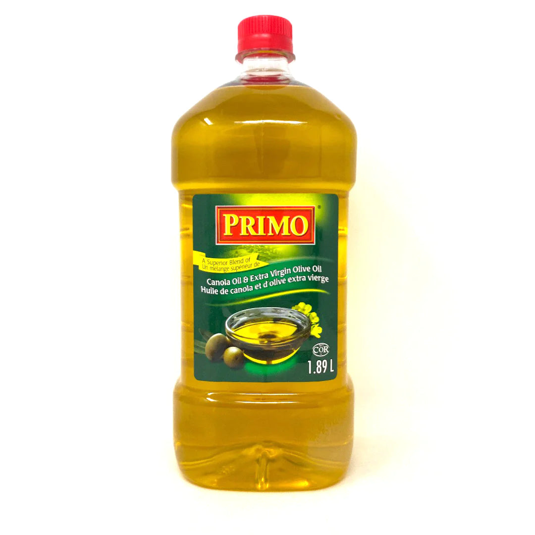 PRIMO CANOLA EXTRA & VIRGIN OLIVE OIL BLEND 8X1.89L – Mia Food Service